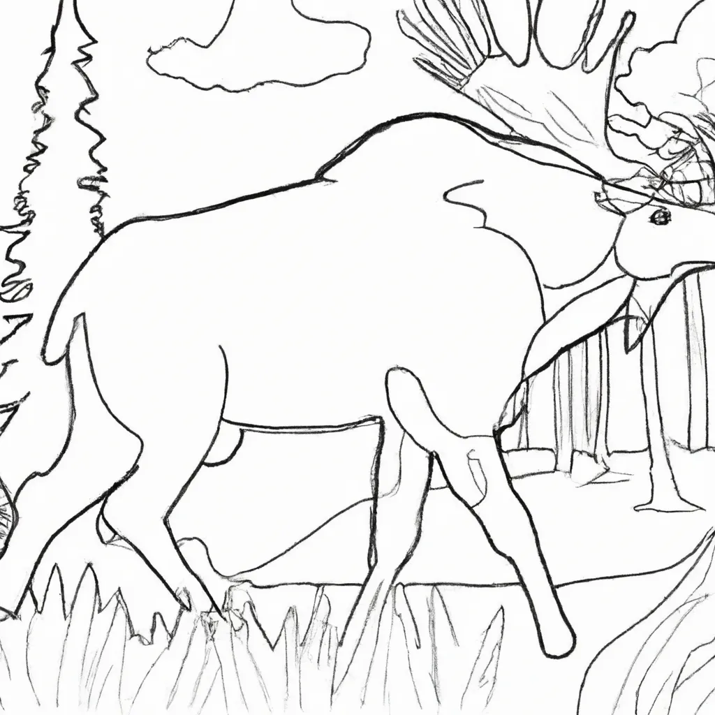 Alce Gigante: Desenhos para Imprimir e Colorir