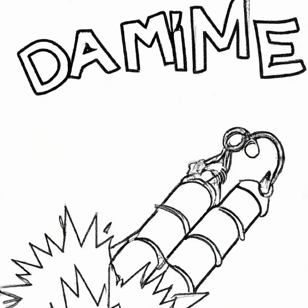 10 Desenhos Explosivos de Dinamite para Imprimir e Colorir