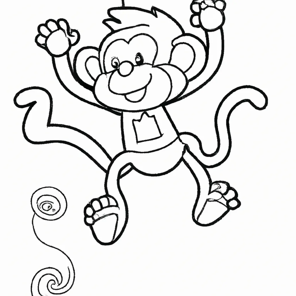 Divirta-se com 7 Desenhos de Macaco Pulando!