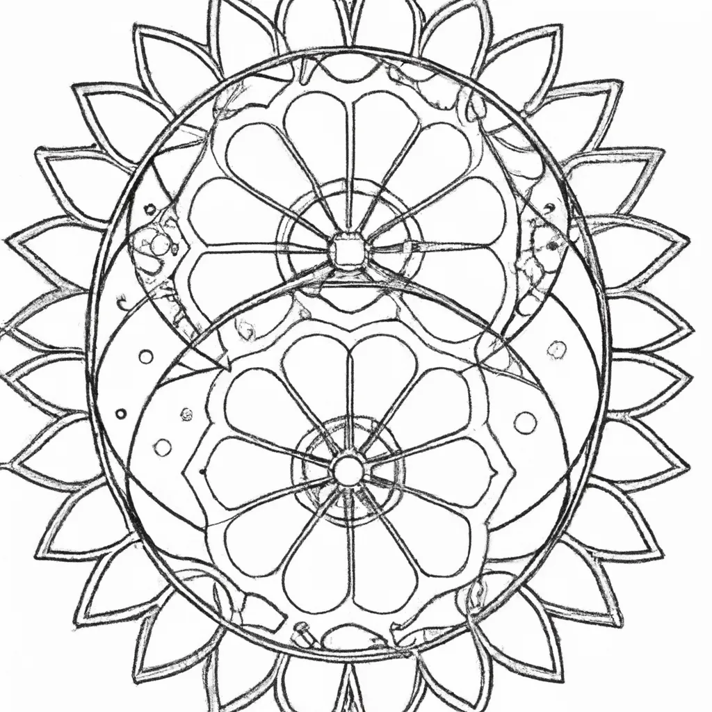 Criatividade com Mandala de Sol e Lua para Colorir