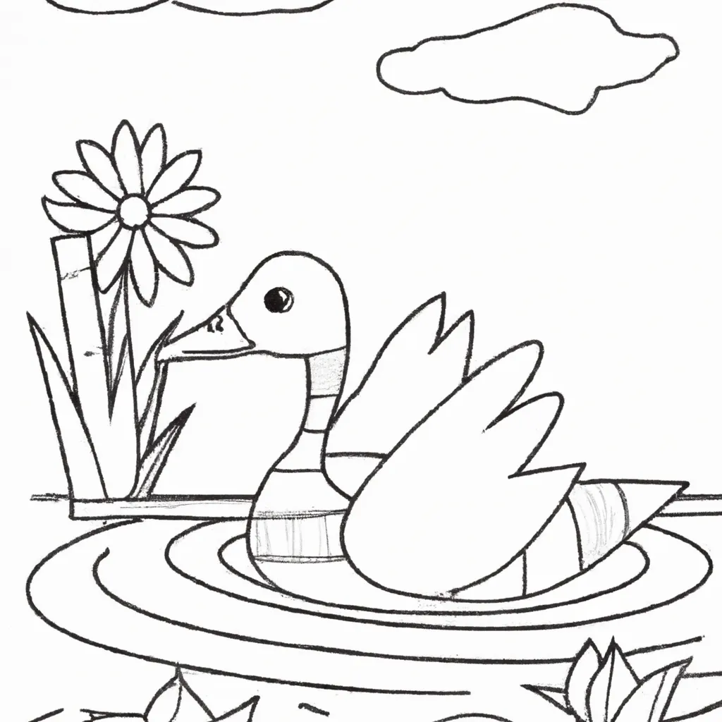 Divirta-se com 7 Desenhos de Pato no Lago!