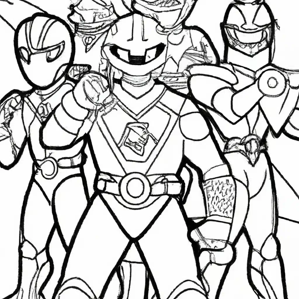 5 Incríveis Desenhos dos Power Rangers para Imprimir e Colorir!