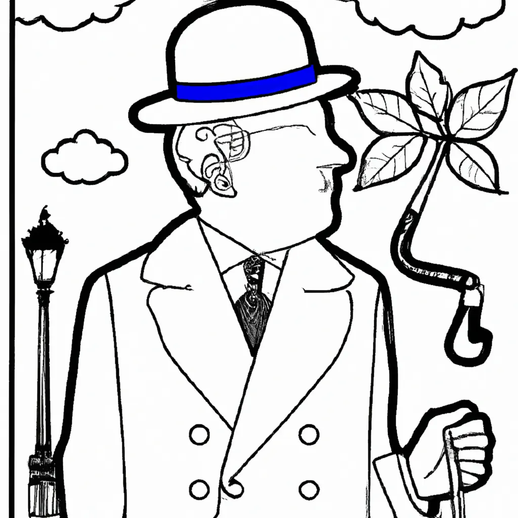 10 Desenhos de René Magritte para Imprimir e Colorir