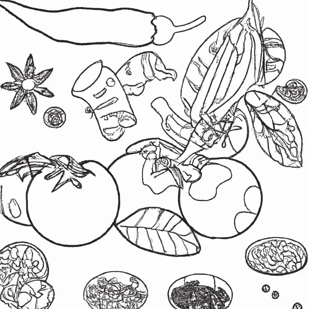 7 Desenhos de Temperos para Imprimir e Colorir