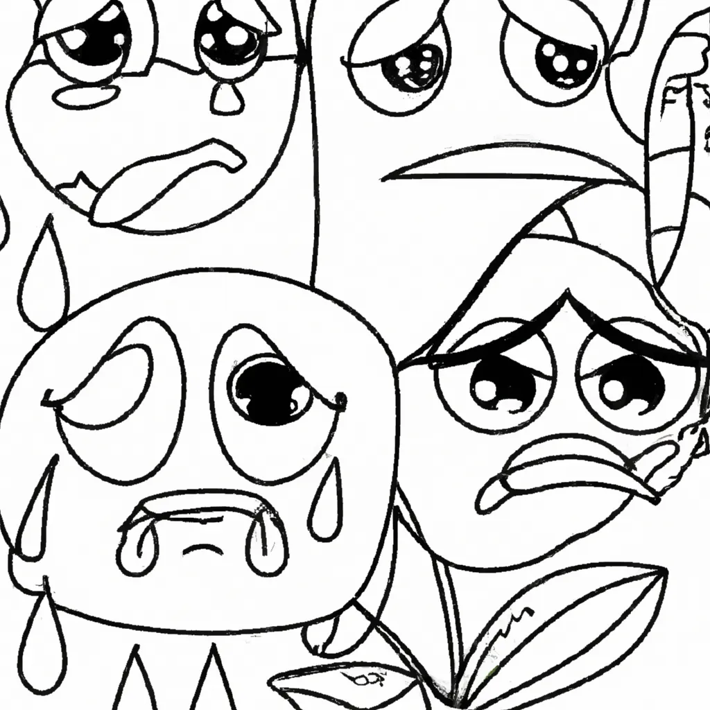 10 Desenhos Tristes e Fáceis para Colorir