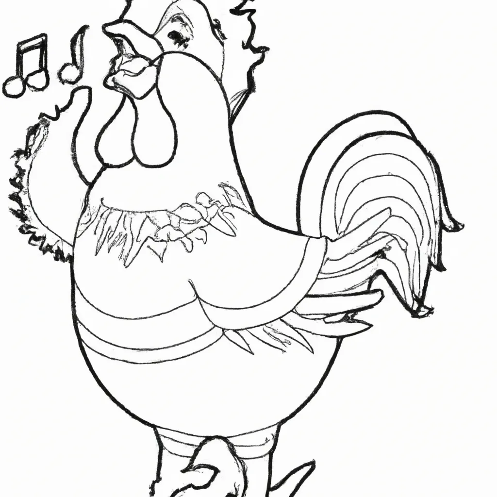 7 Desenhos de Galo Garnizé para Colorir e se Encantar