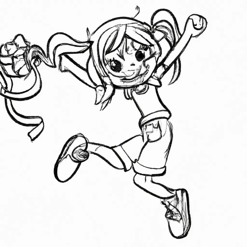 10 Desenhos da Menina Maluca para Imprimir e Colorir