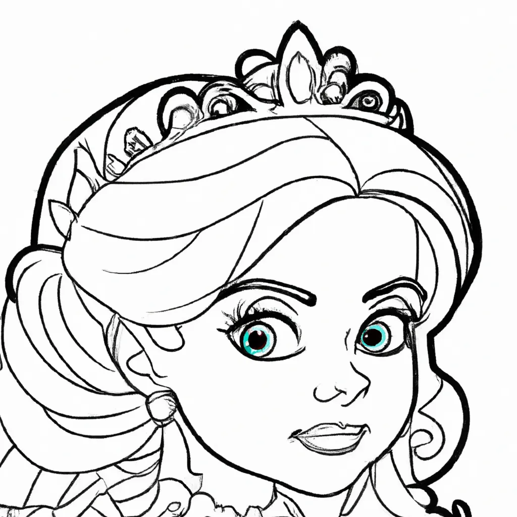 7 Desenhos de Rosto de Princesa para Imprimir e Colorir