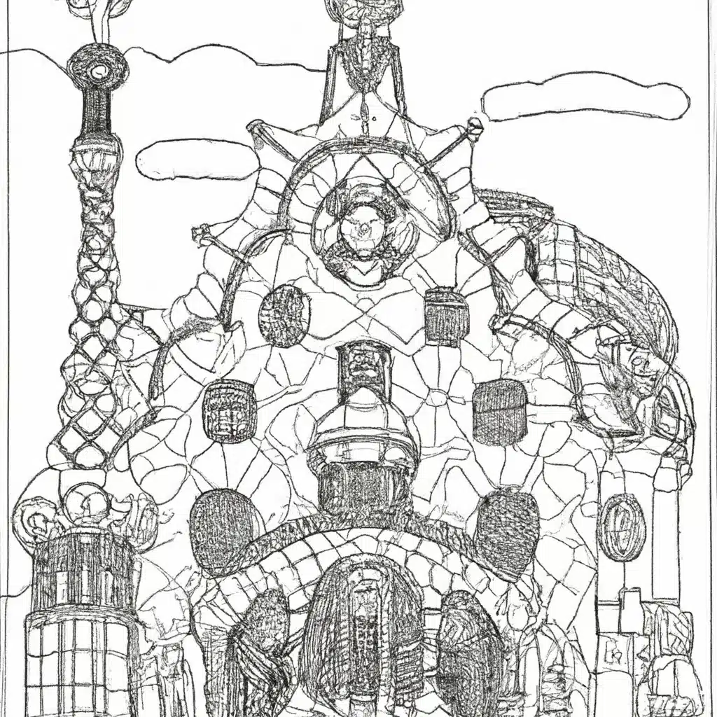 Arte de Antoni Gaudí: Desenhos para Imprimir e Colorir