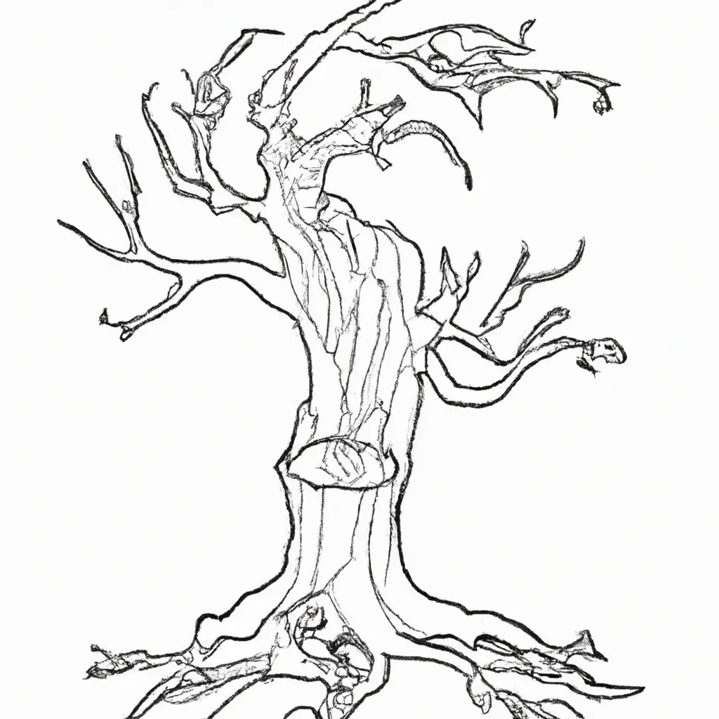 10 Desenhos de Árvore Seca para Imprimir e Colorir.