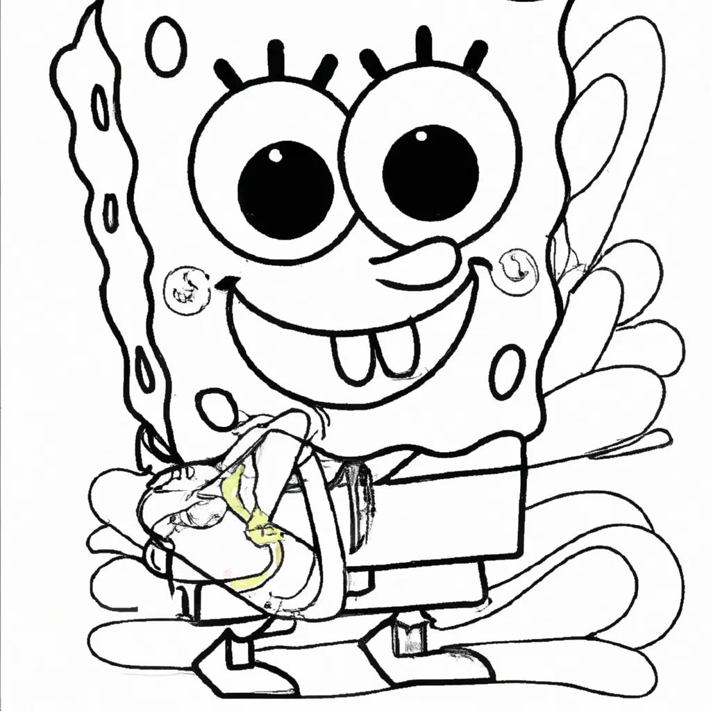 Aventuras do Bob Esponja Bebê para Colorir!