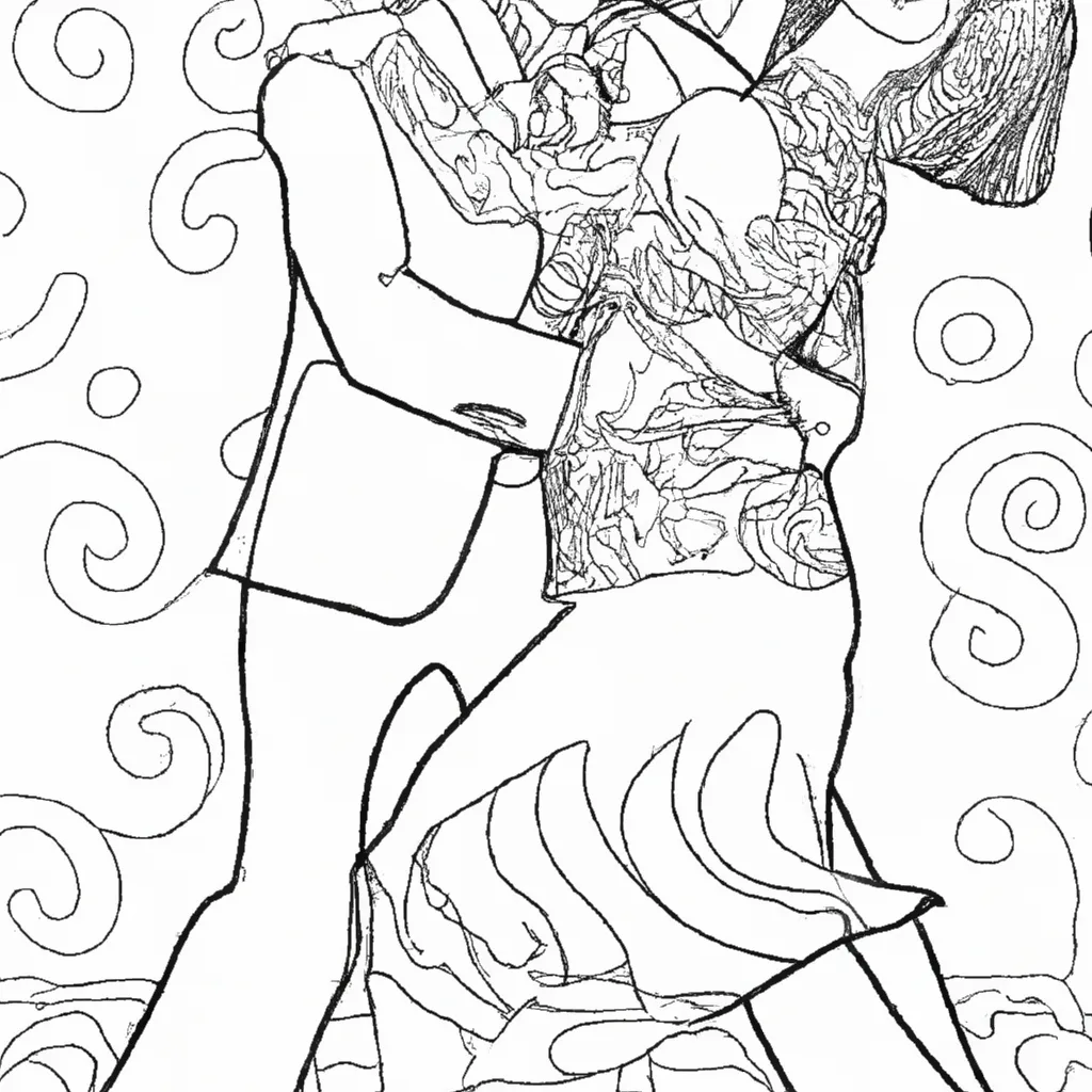 7 Desenhos de Dançarinos de Tango para Imprimir e Colorir