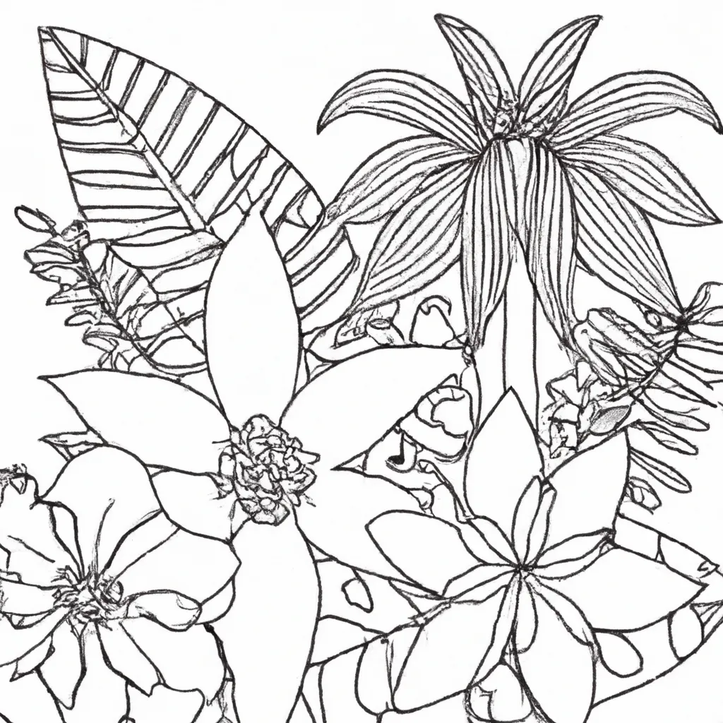7 Desenhos de Flores da Amazônia para Imprimir e Colorir!