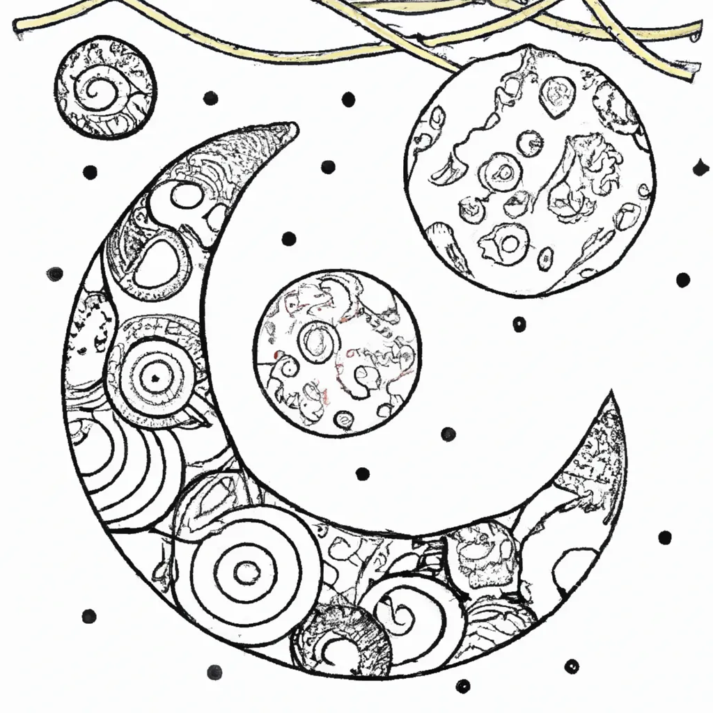 Desenhos Realistas da Lua para Imprimir e Colorir