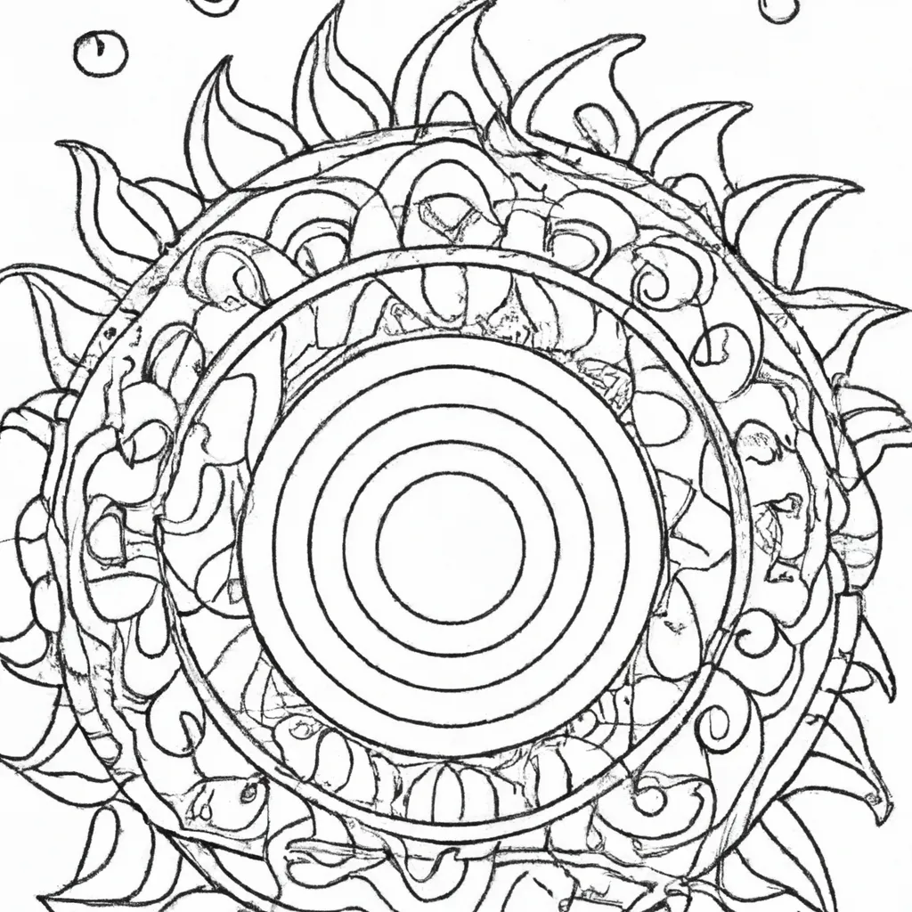 10 Desenhos de Sol Realista para Imprimir e Colorir