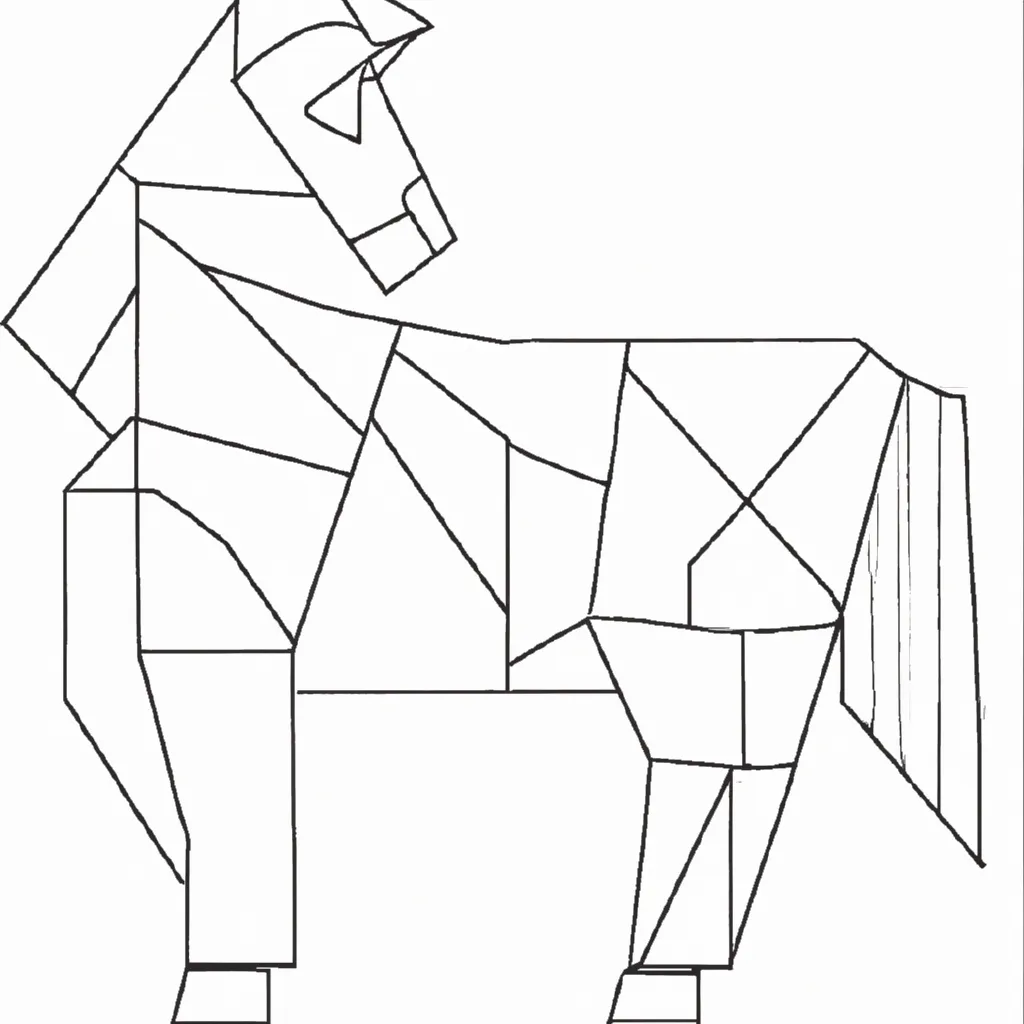 Divirta-se com o Tangram de Cavalo: Desenhos para Imprimir e Colorir