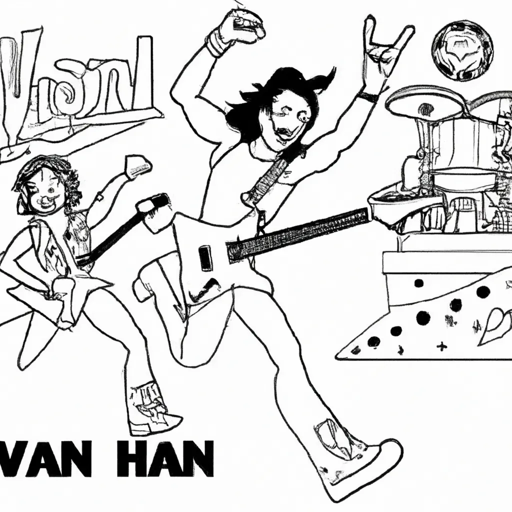 10 Desenhos do Van Halen para Imprimir e Colorir