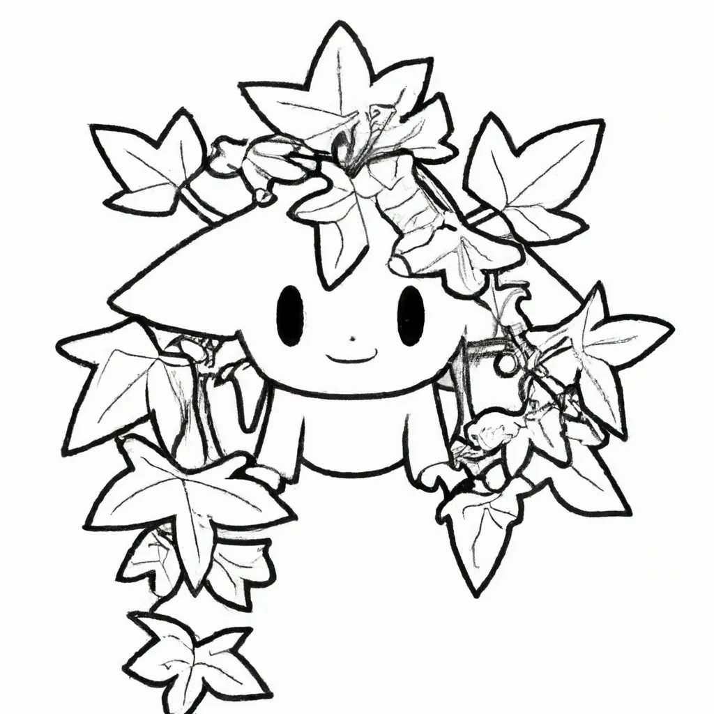 10 Desenhos de Ivy Pokemon para Imprimir e Colorir