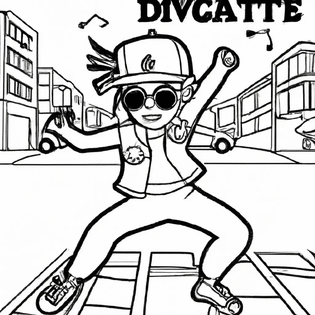10 Desenhos de Street Dance para Imprimir e Colorir.