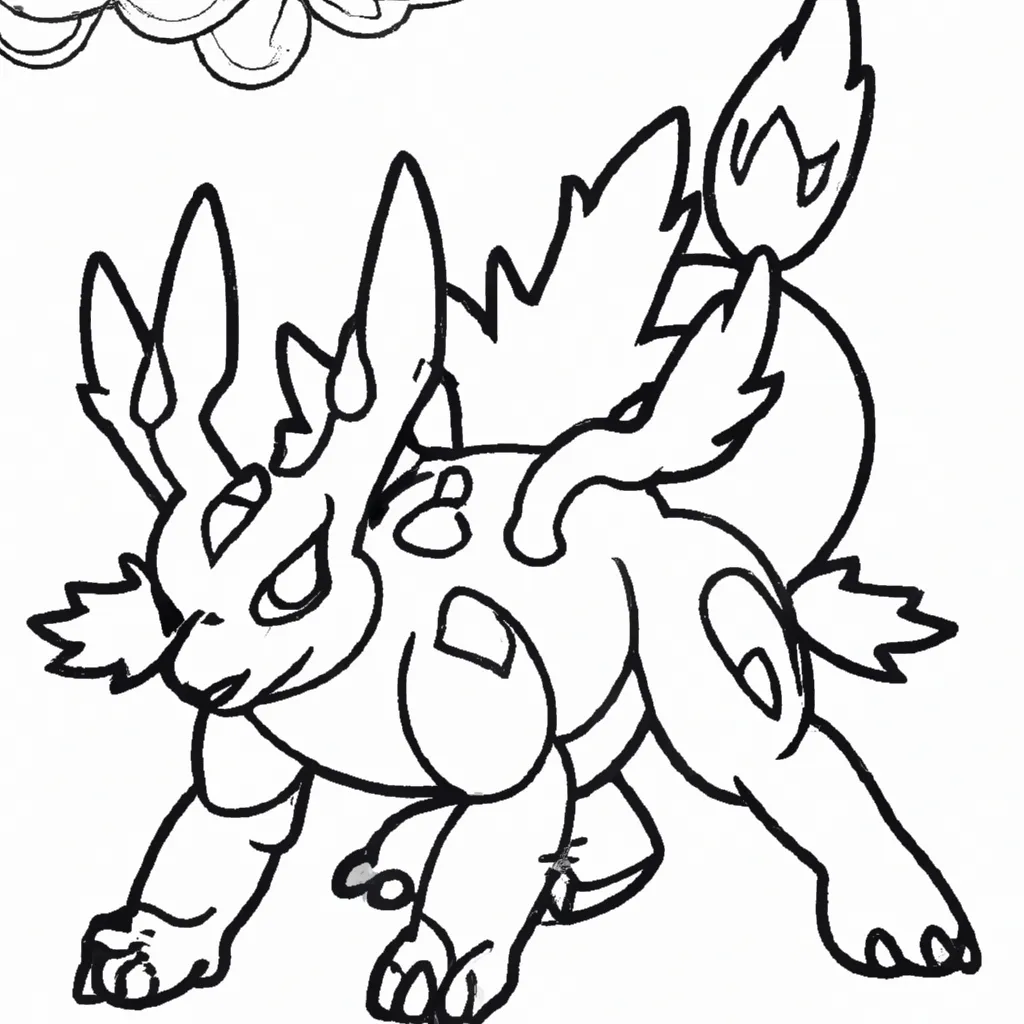 10 Desenhos de Thundurus Pokemon para Imprimir e Colorir