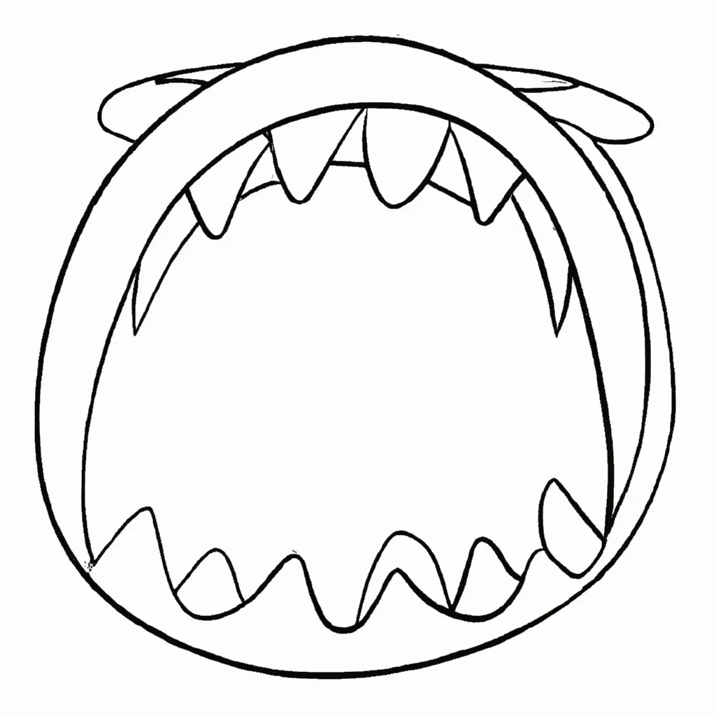 10 Desenhos de Boca de Monstro para Imprimir e Colorir!