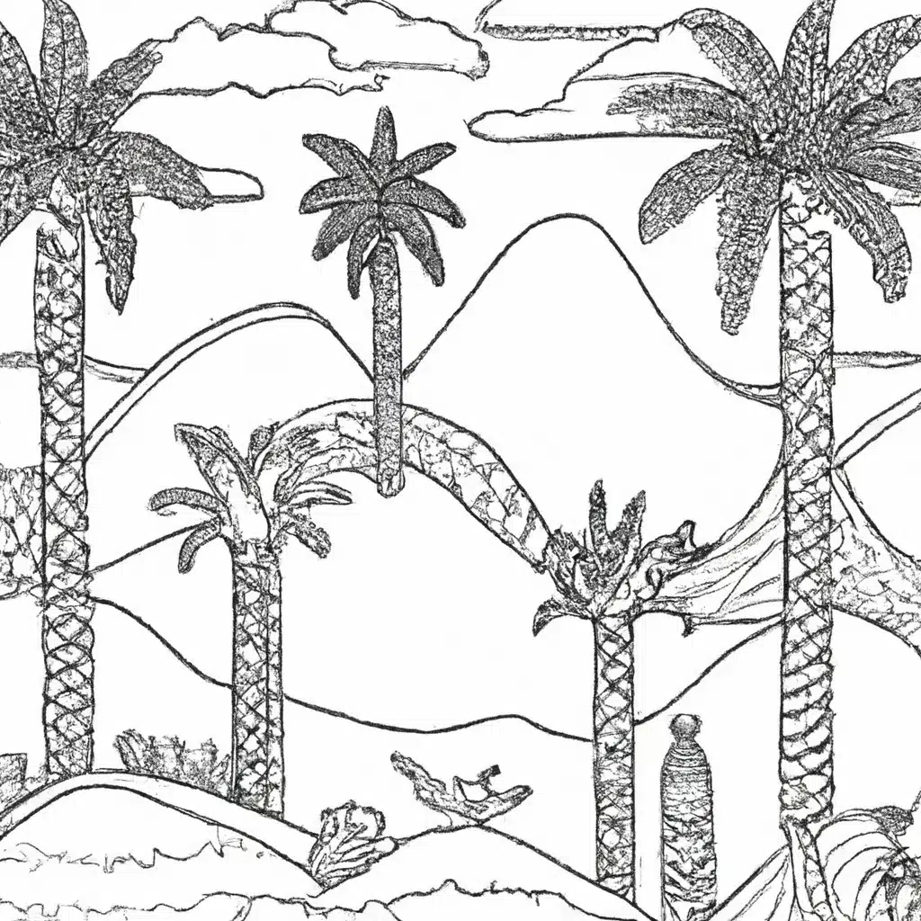 10 Desenhos de Oasis para Imprimir e Colorir
