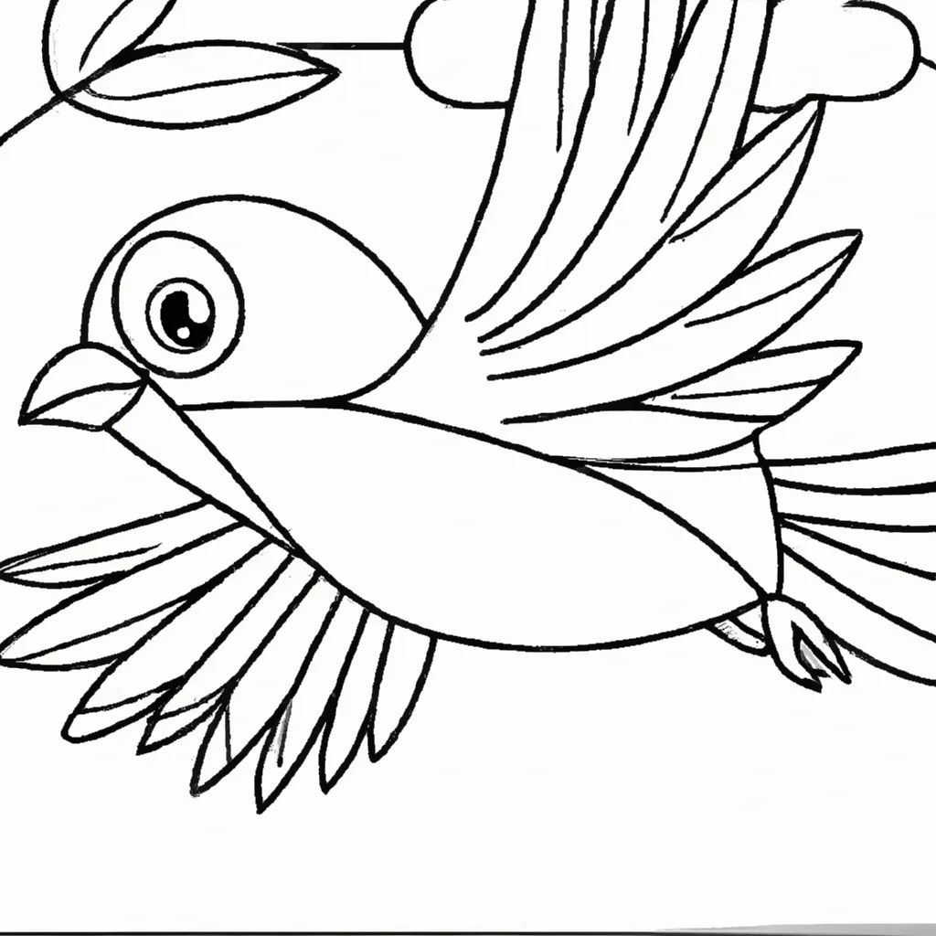 10 Lindos Desenhos de Passarinho Voando para Imprimir e Colorir