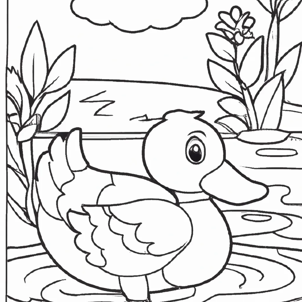 Divirta-se com 7 Desenhos de Pato no Lago!