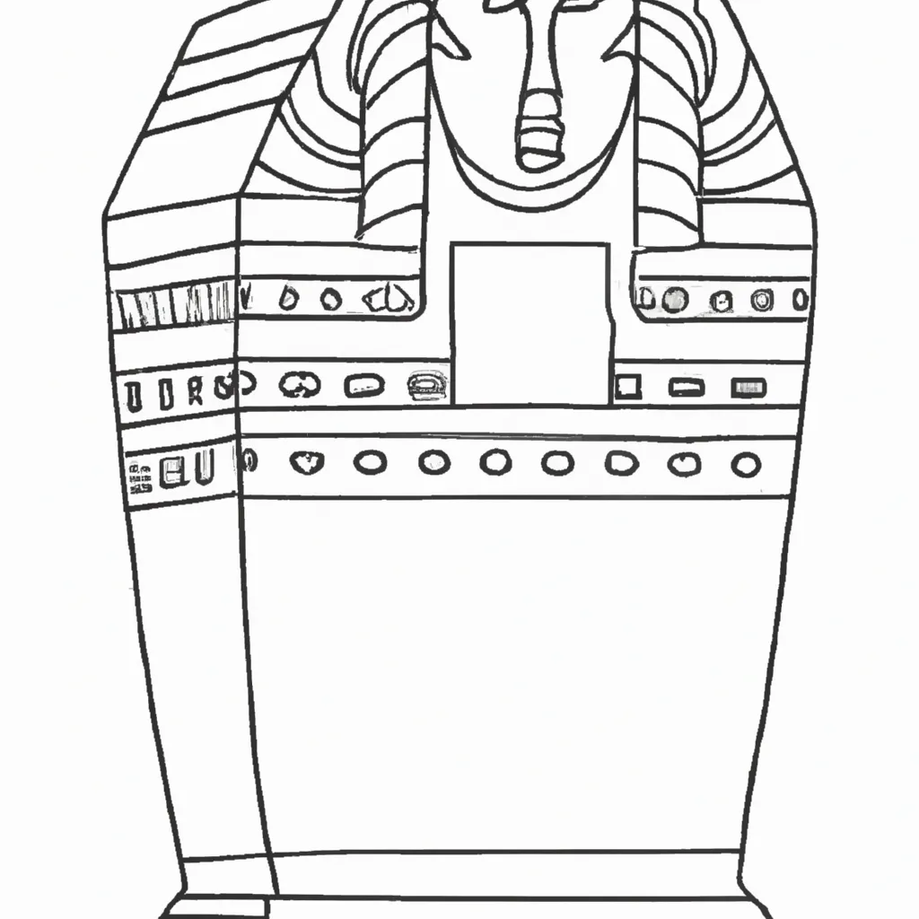 7 Incríveis Desenhos de Sarcófagos para Imprimir e Colorir