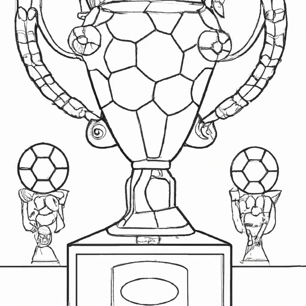 7 Desenhos de Troféu de Futebol para Imprimir e Colorir