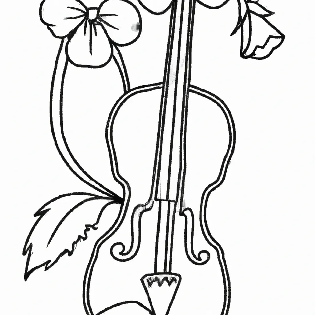 7 Desenhos de Viola para Imprimir e Colorir
