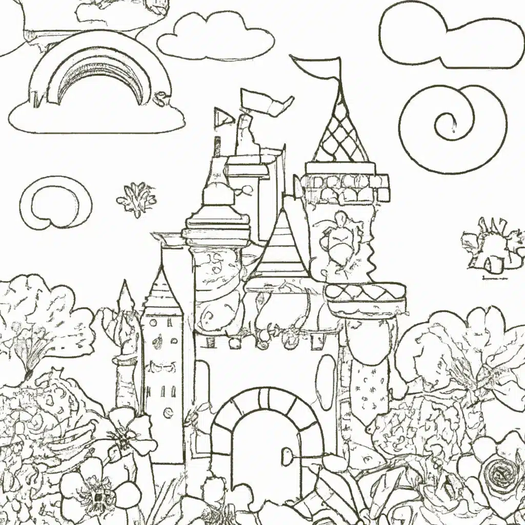 7 Desenhos do Castelo da Fantasia para Imprimir e Colorir!