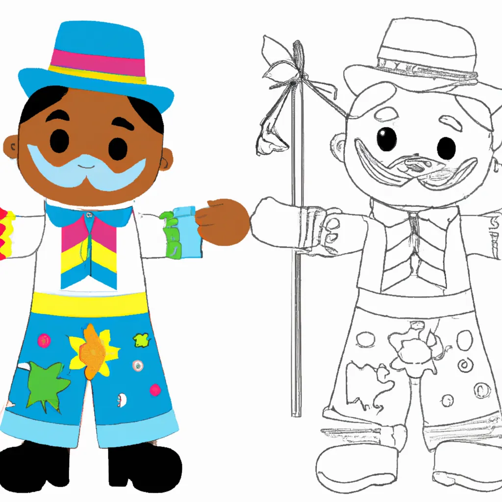 10 Incríveis Desenhos de Boneco de Olinda para Imprimir e Colorir!