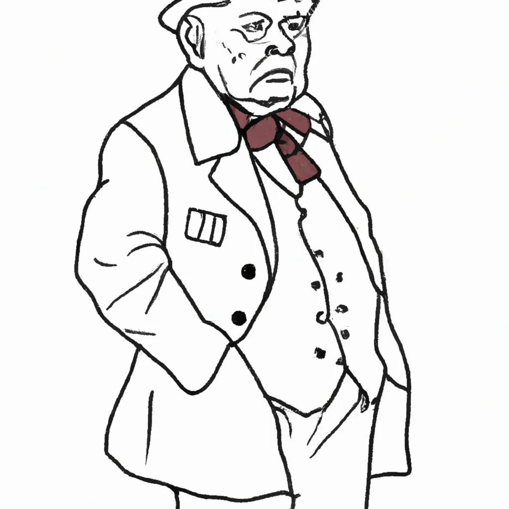 10 Incríveis Desenhos de Winston Churchill para Imprimir e Colorir!