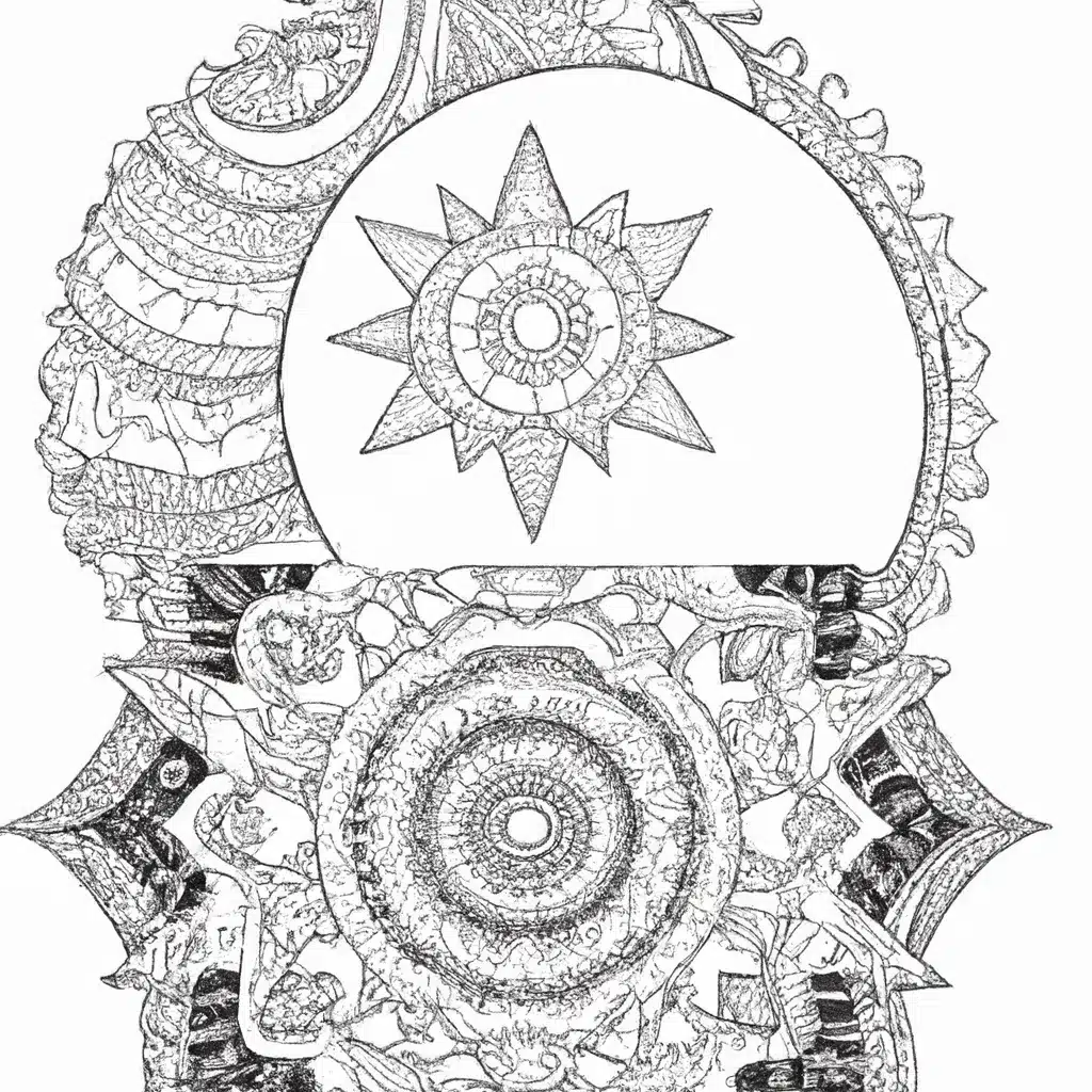 Criatividade com Mandala de Sol e Lua para Colorir