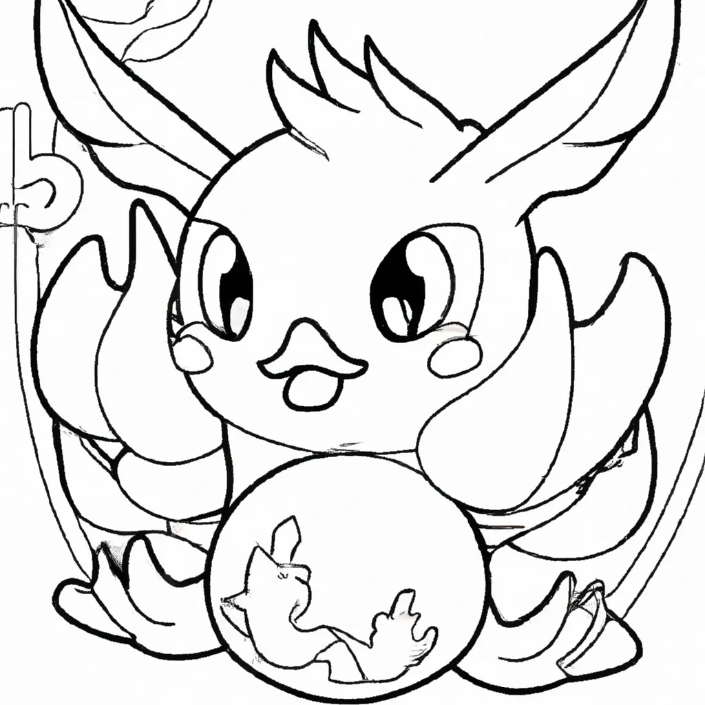 10 Desenhos de Quaxly Pokemon para Imprimir e Colorir