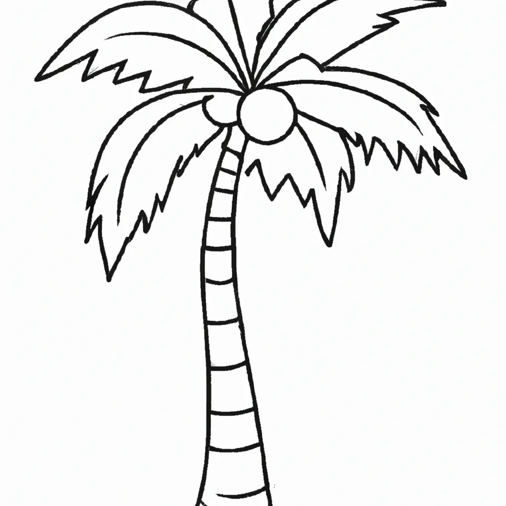 5 Lindos Desenhos de Coqueiro Simples para Colorir!