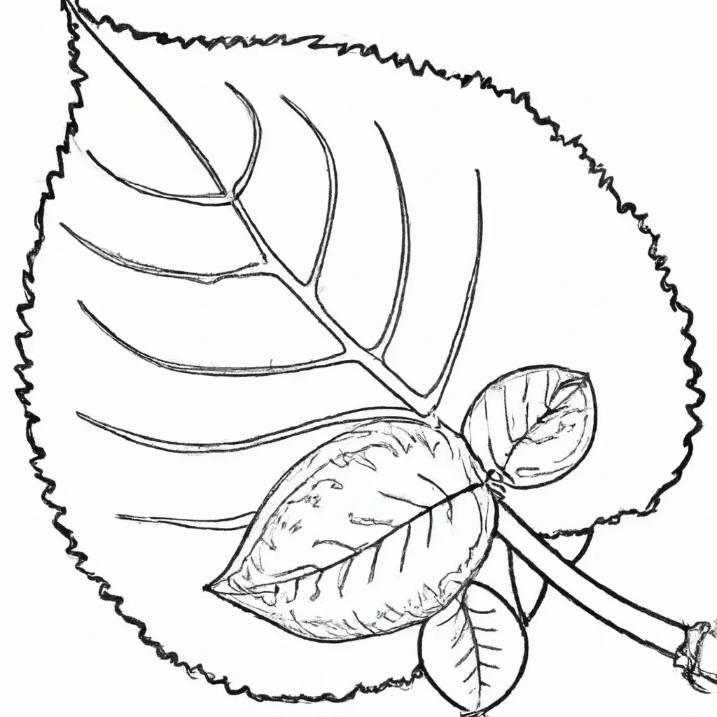 7 Desenhos de Folha de Maçã para Imprimir e Colorir