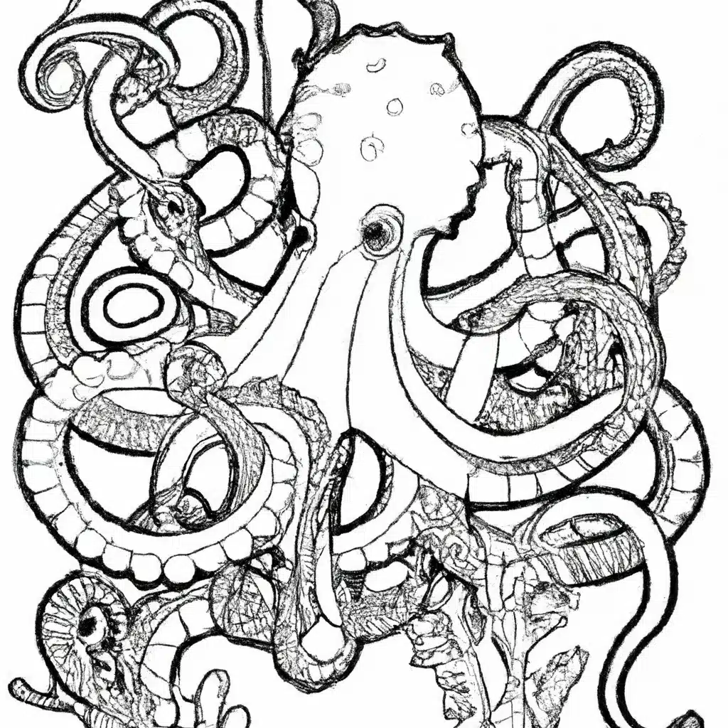 7 Incríveis Desenhos do Kraken para Imprimir e Colorir
