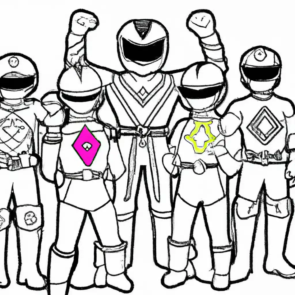 5 Incríveis Desenhos dos Power Rangers para Imprimir e Colorir!