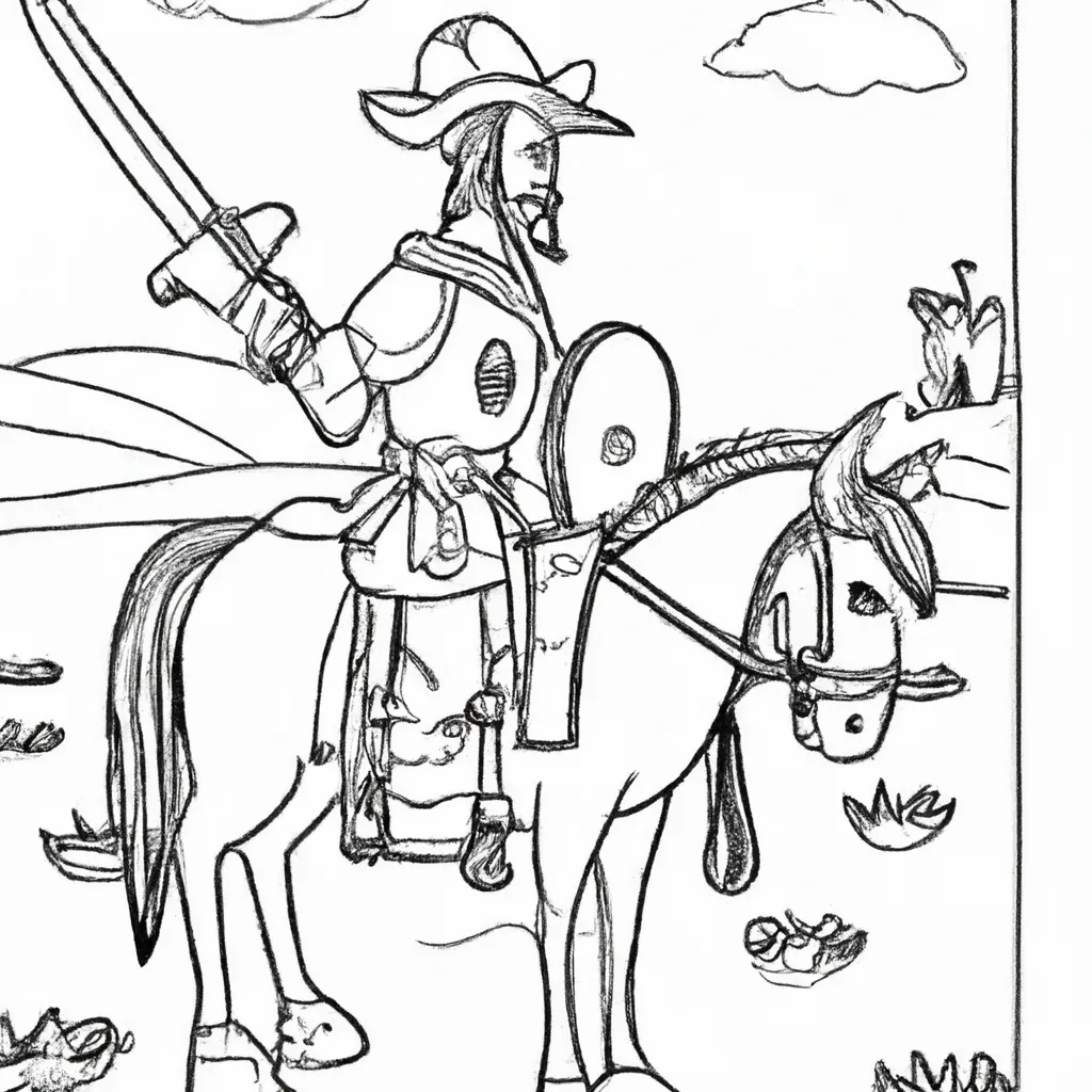 10 Incríveis Desenhos de Quixote para Imprimir e Colorir!
