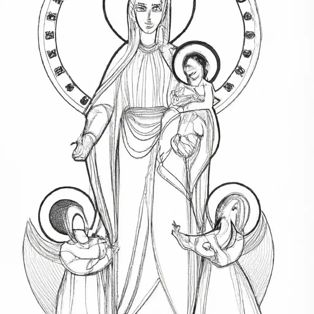 Divinos Desenhos da Santíssima Trindade para Colorir