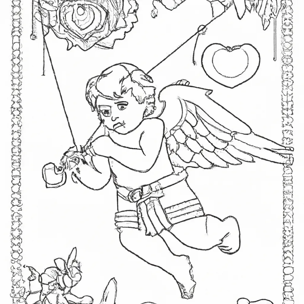 10 Desenhos Românticos de São Valentim para Imprimir e Colorir