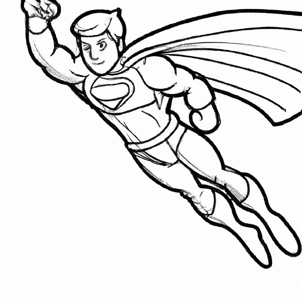 10 Desenhos do Super Homem Voando para Imprimir e Colorir!