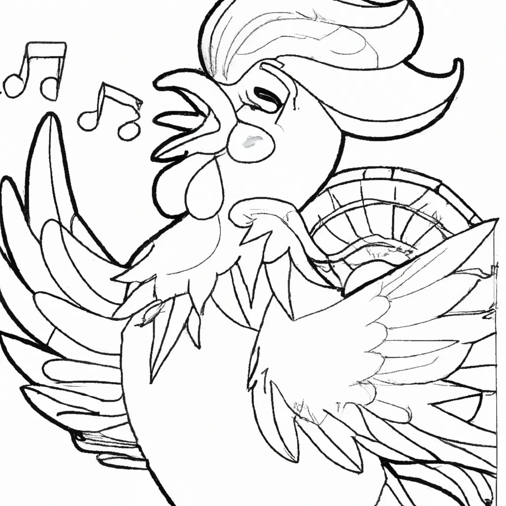 7 Desenhos de Galo Garnizé para Colorir e se Encantar