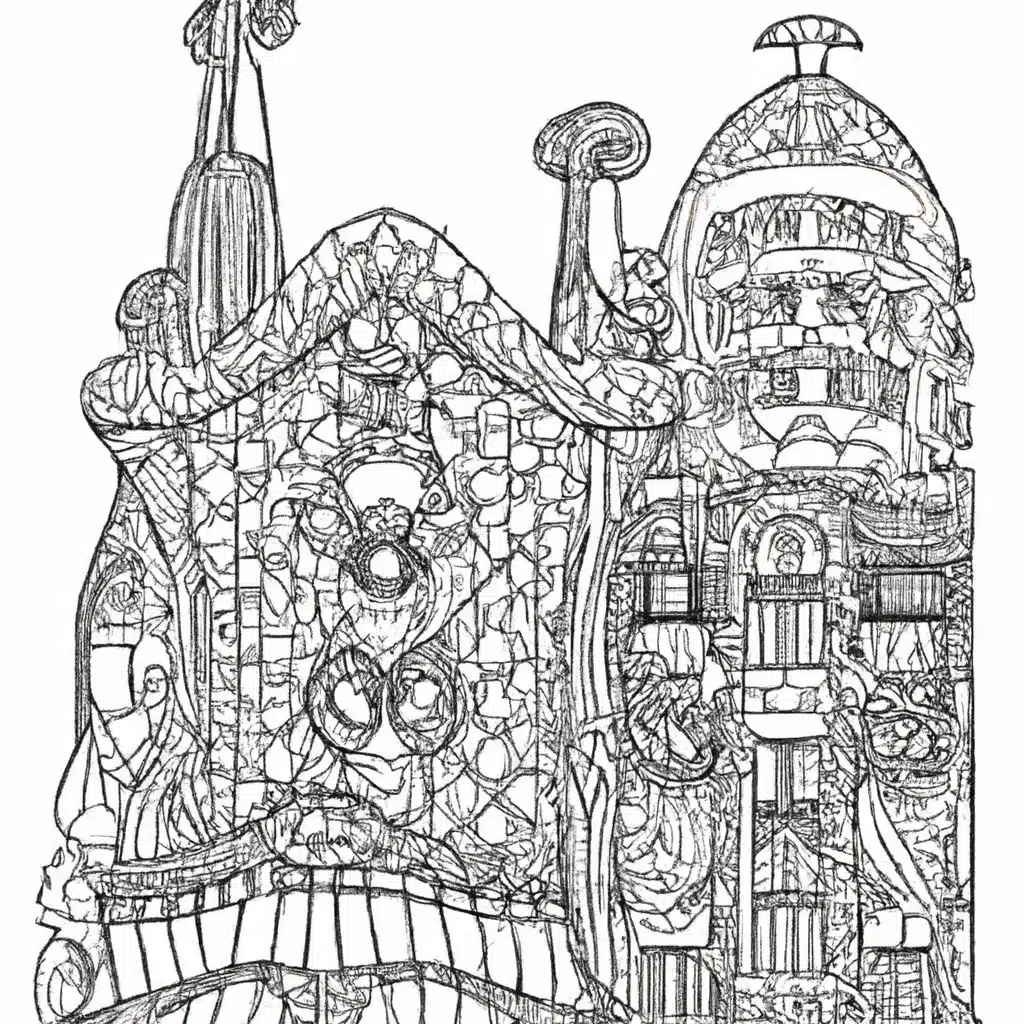 Arte de Antoni Gaudí: Desenhos para Imprimir e Colorir