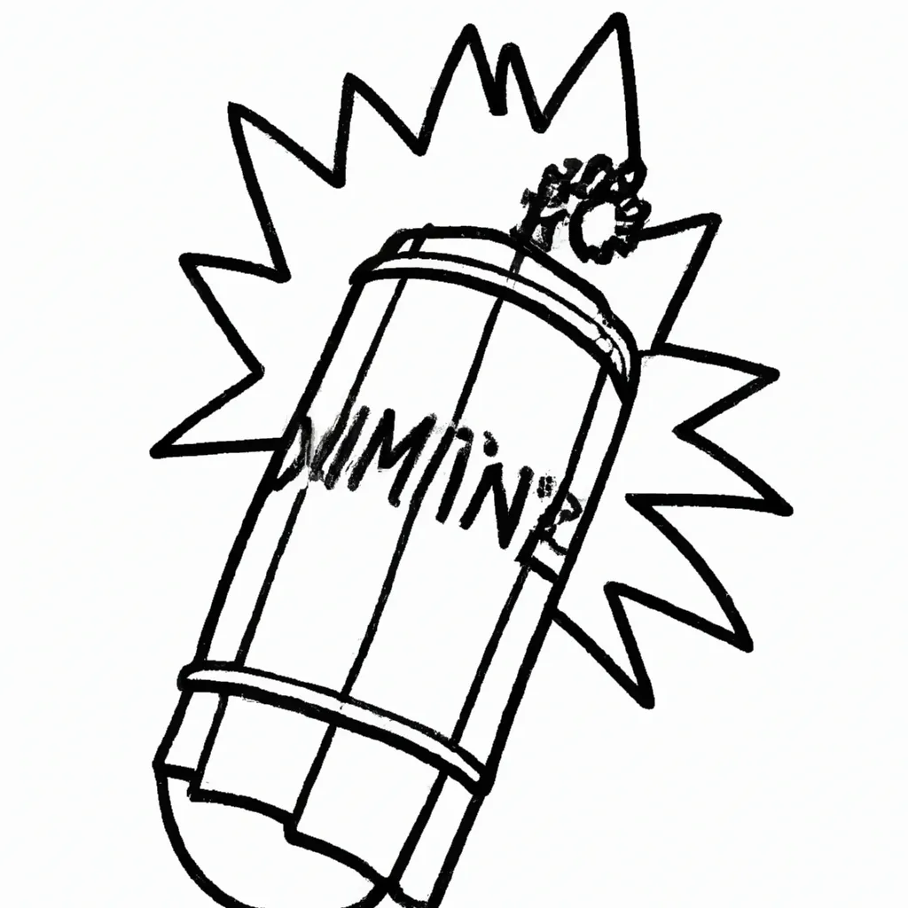 10 Desenhos Explosivos de Dinamite para Imprimir e Colorir