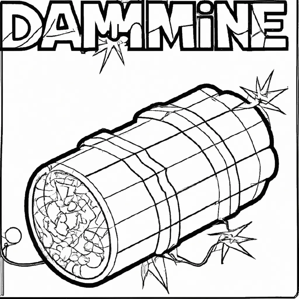 10 Desenhos Explosivos de Dinamite para Imprimir e Colorir