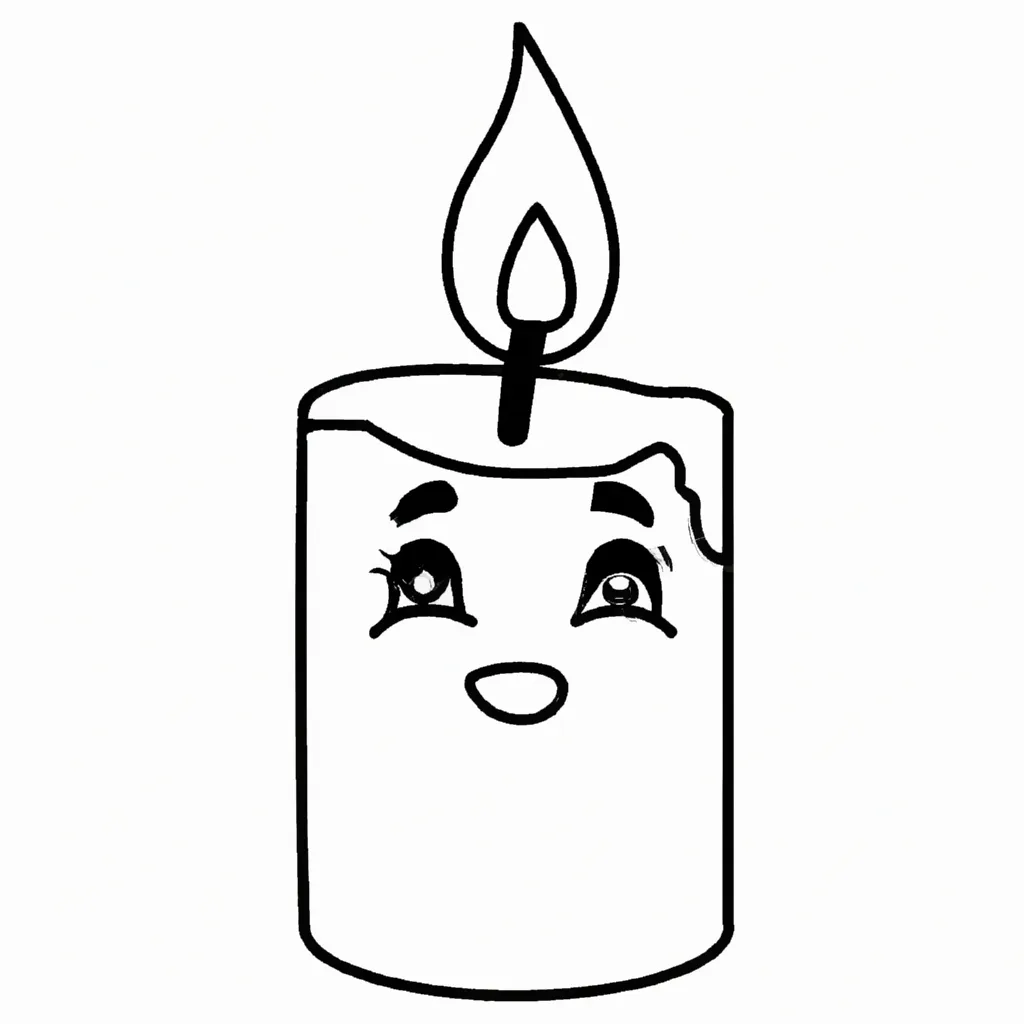 7 Lindos Desenhos de Vela para Imprimir e Colorir