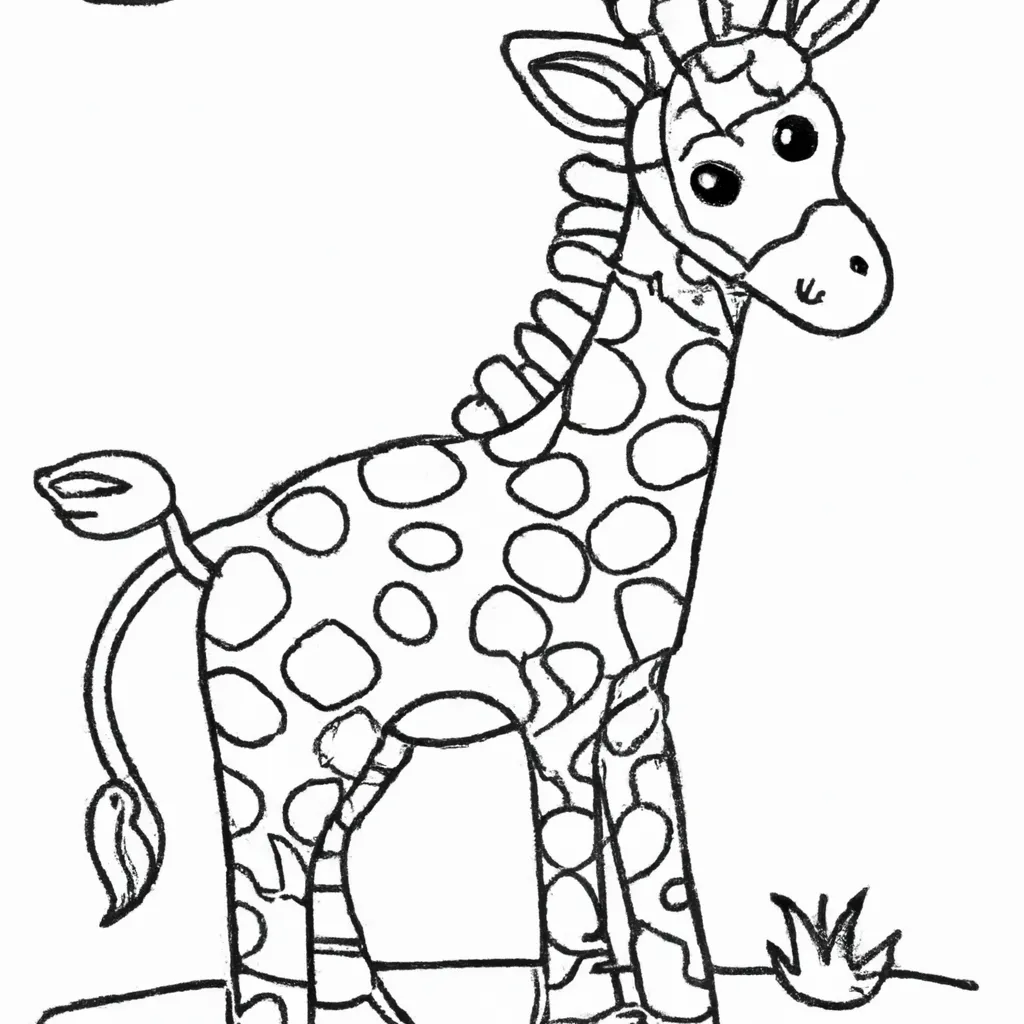 10 Desenhos de Girafa Fofa para Imprimir e Colorir